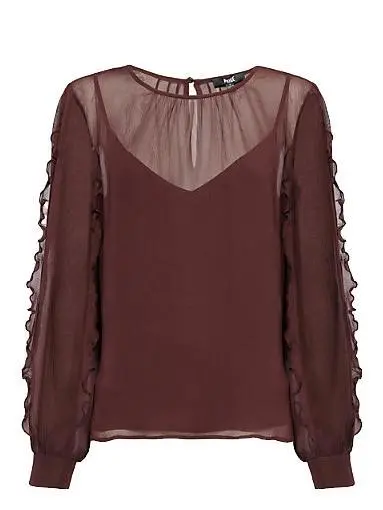 Paige Isabel Silk Blouse - Aubergine