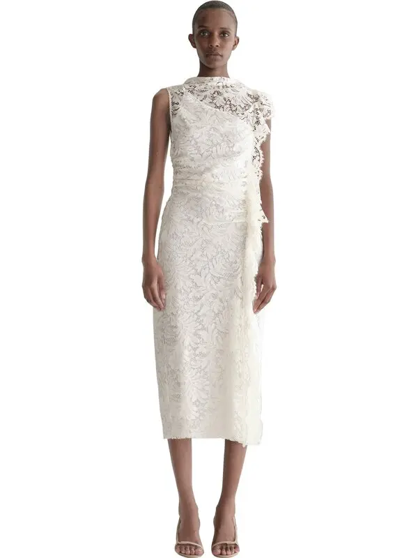 A.L.C. Astrid Lace Midi Dress - Ecru
