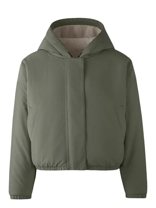 Canada Goose Alberni Reversible Fleece Bomber Jacket - Light Tan/smokey Sage