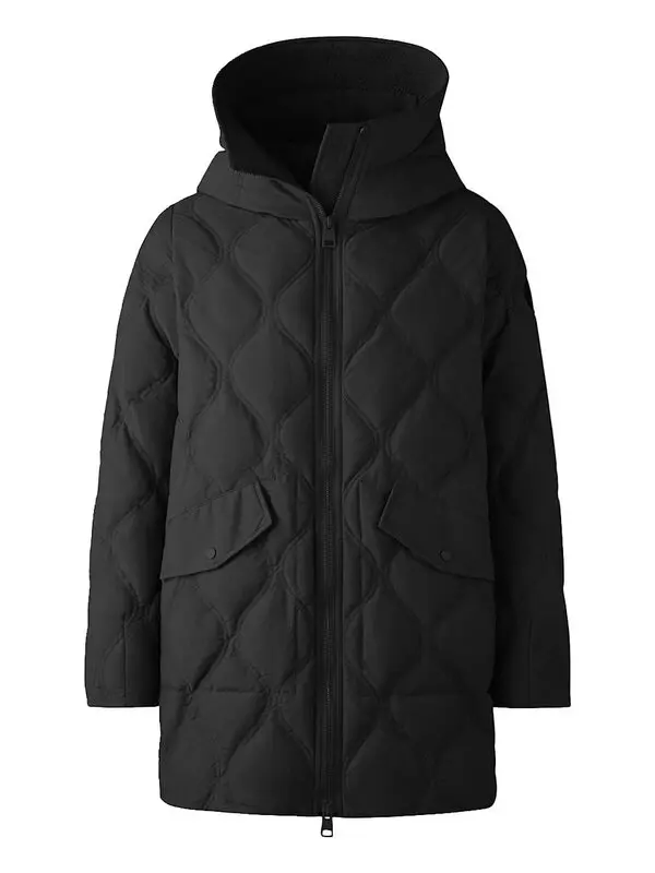 Canada Goose Alessia Hooded Quilted Down Coat - Black