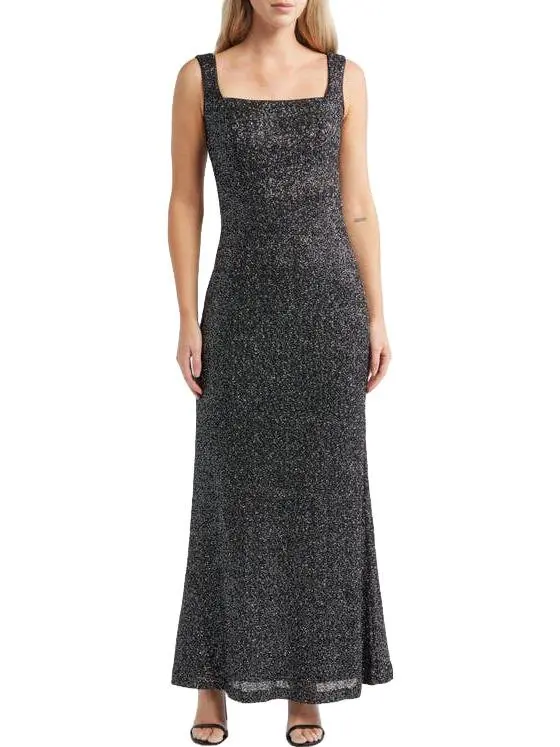 Vince Camuto Sleeveless Sequin Dress - Black