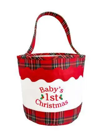 BITS & BOWS Baby's 1st Christmas Tote - Red
