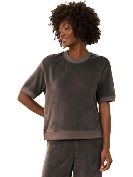 PACT Organic Cotton Velour Sweatshirt Tee - Graphite