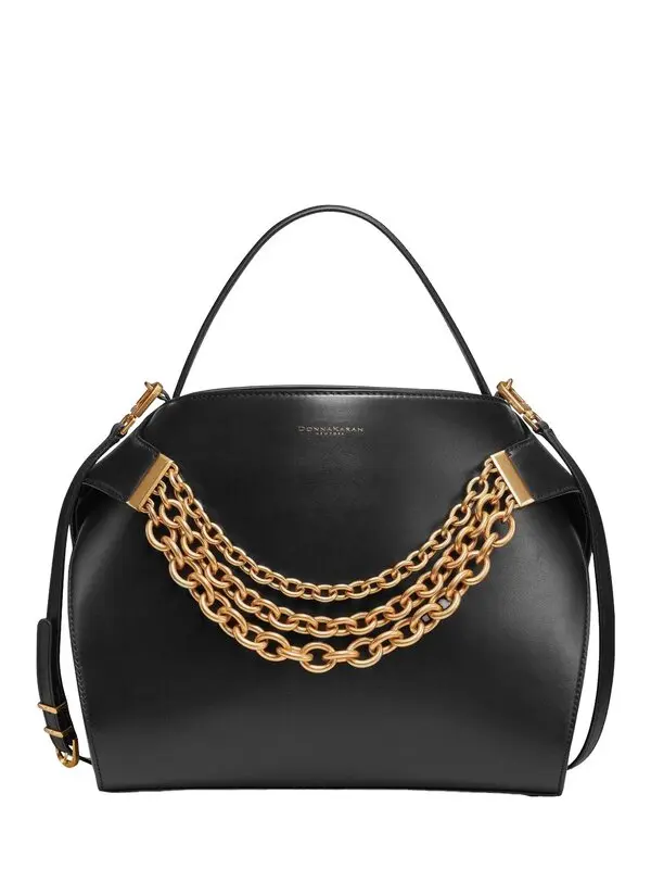 Donna Karan New York Plandome Satchel - Black/gold