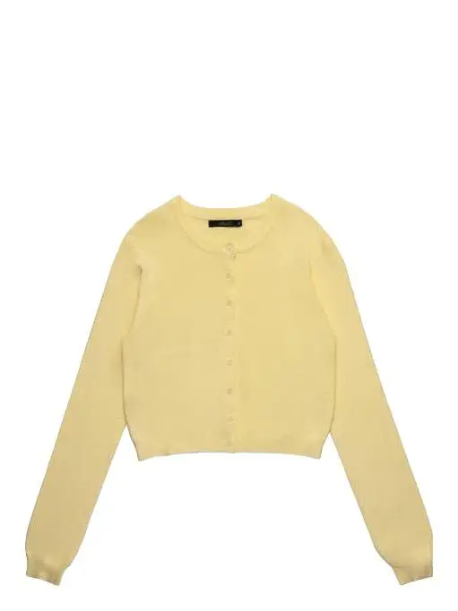 Deluc Clark Crop Cardigan - Butter