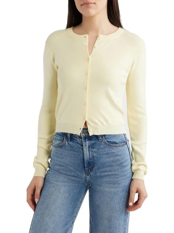Deluc Clark Crop Cardigan - Butter