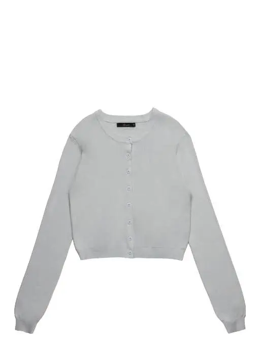 Deluc Clark Crop Cardigan - Light Blue