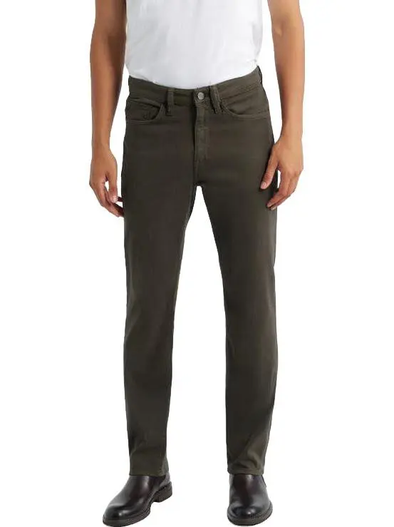 34 Heritage Relaxed Straight Leg Twill Pants - Brown Diagonal