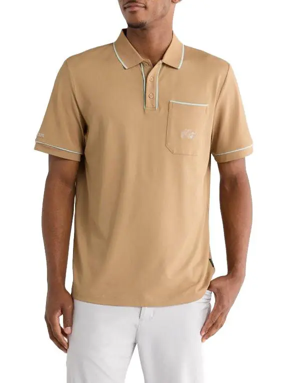 MALBON Dove Piqué Polo - Hawk