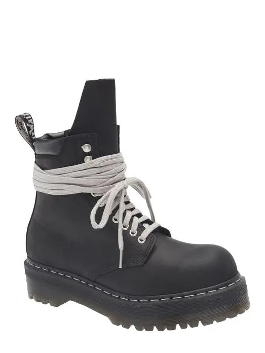 Rick Owens X Dr. Martens 1460 Quad Sole Boots - 09 Black