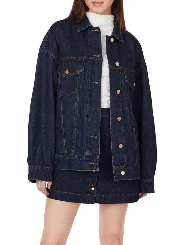 Habitual Boyfriend Denim Trucker Jacket - Rinse