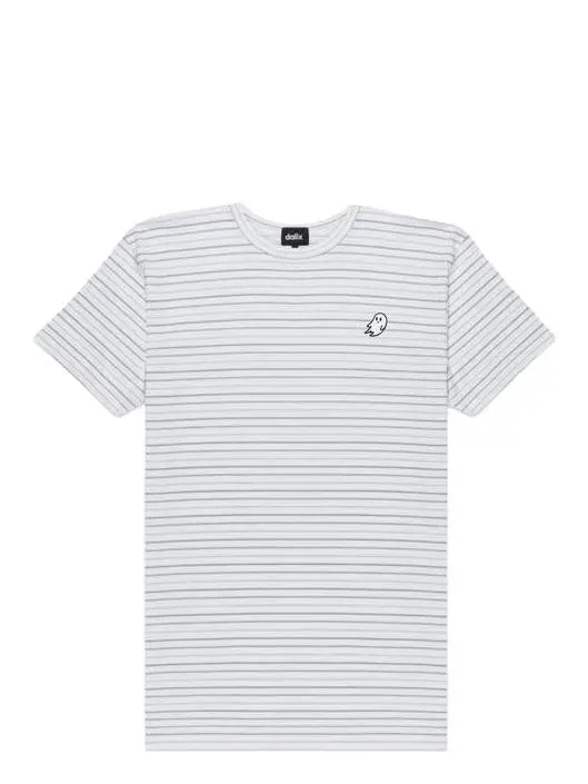 DALIX Ghost Striped Jersey Tee - Shadow Stripe