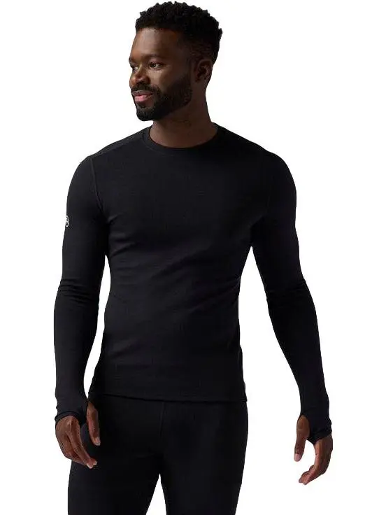 BACKCOUNTRY Cedars Rws Merino Midweight Crew Baselayer Top - Black