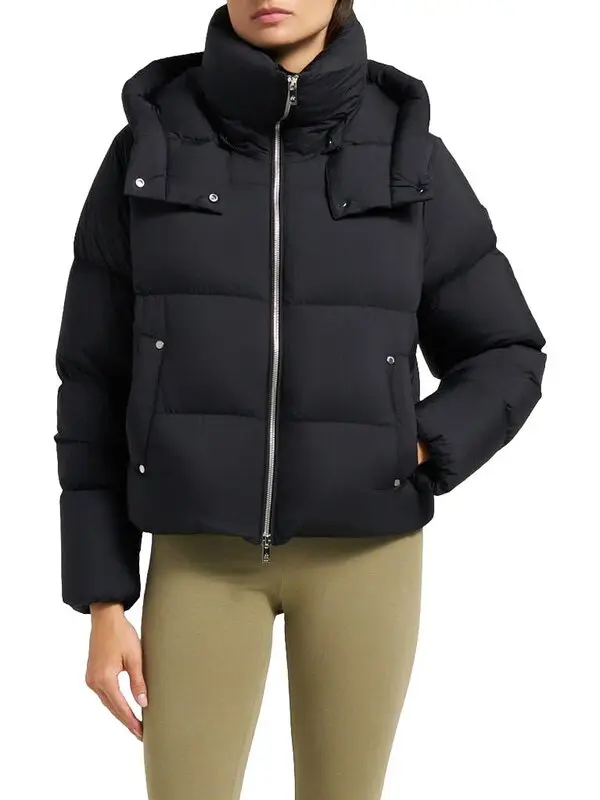 Moose Knuckles Belle Dune Down Puffer Jacket With Removable Hood - Black
