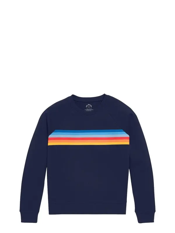 PRIMARY Adult 24/7 Banner Stripe Sweatshirt - Navy Banner