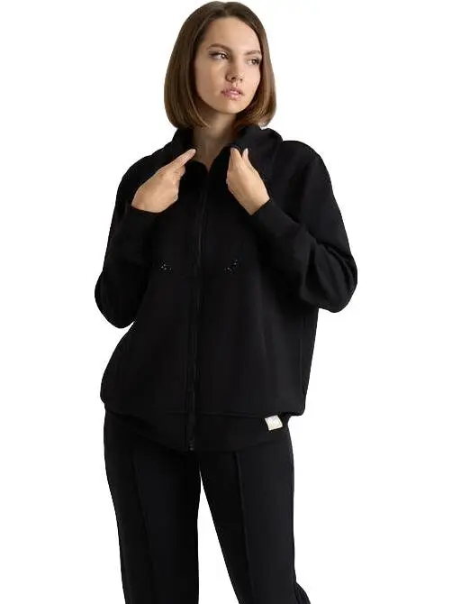 LE FAFO Raven Zip-up Jacket - Black