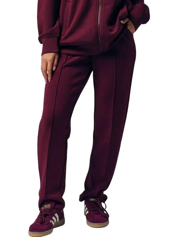 LE FAFO Pintuck Sweatpants - Burgundy