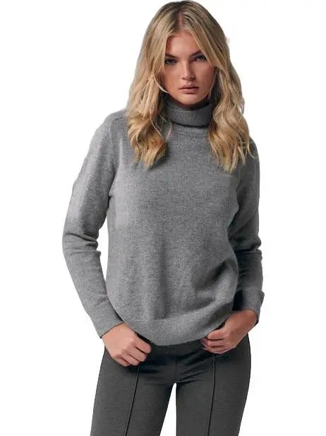 LE FAFO Mongolian Cashmere Turtleneck Sweater - Gray