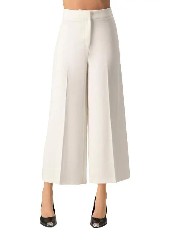 IVONNE Wide-leg Cropped Culotte - Natural