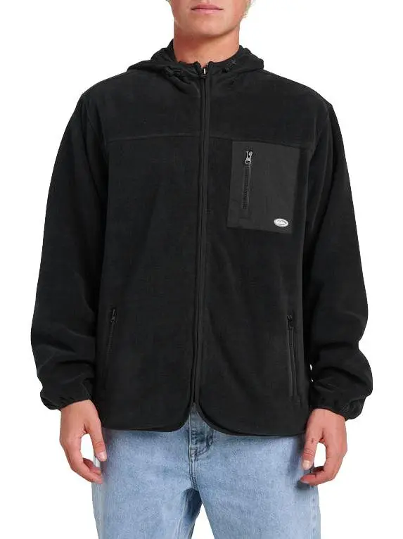 Quiksilver Reversible Zip Hoodie - Black