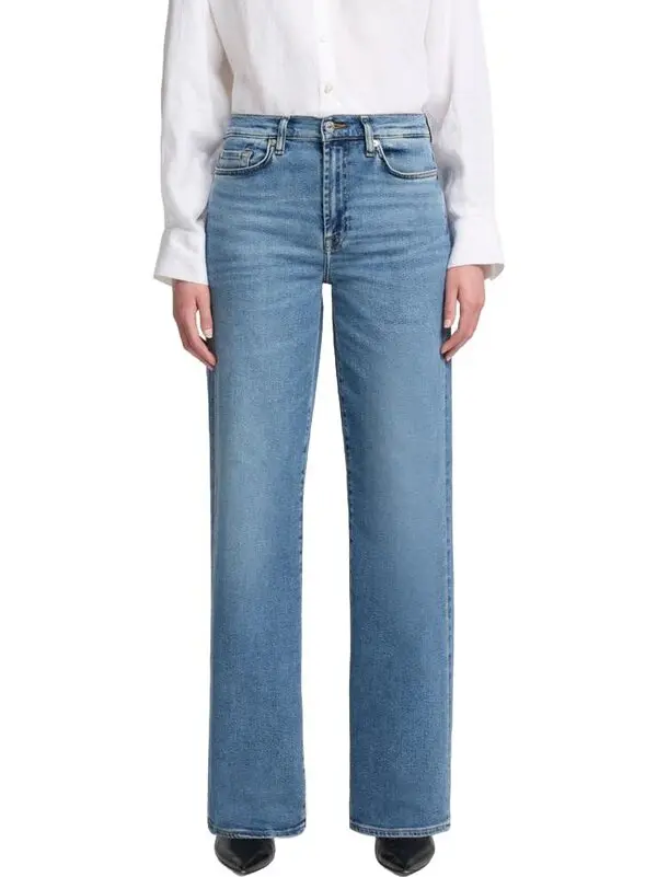 7 For All Mankind Alexa High Waist Straight Leg Jeans - High Timee