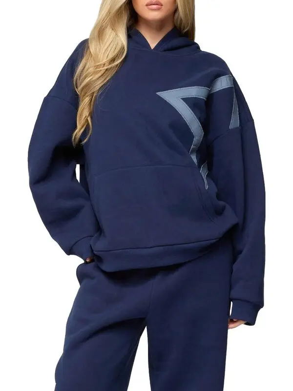 EDIKTED Oversized Hoodie - Navy