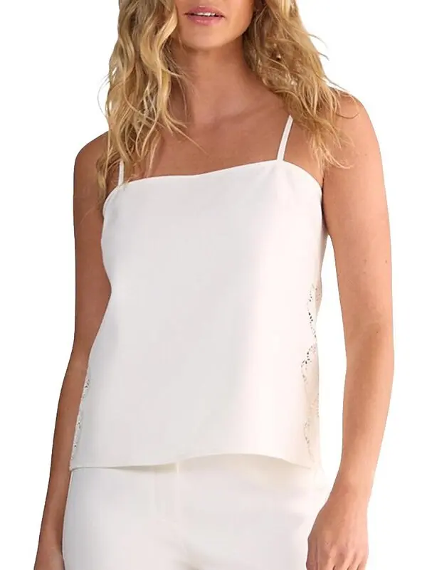 Nasty Gal Tailored Cutwork Strappy Top - White
