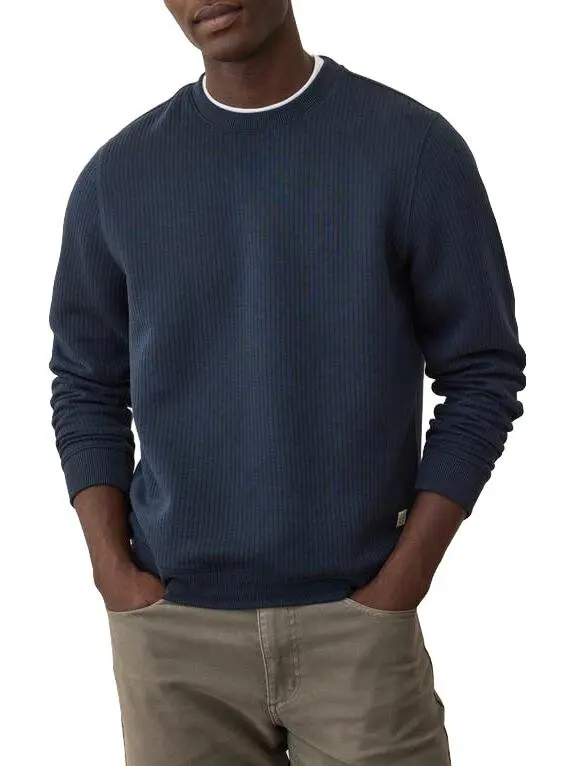 Marine Layer Corbet Vertical Quilted Sweatshirt - Navy