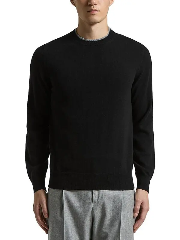 Peserico Crewneck Wool And Cashmere Sweater - Ink Blue