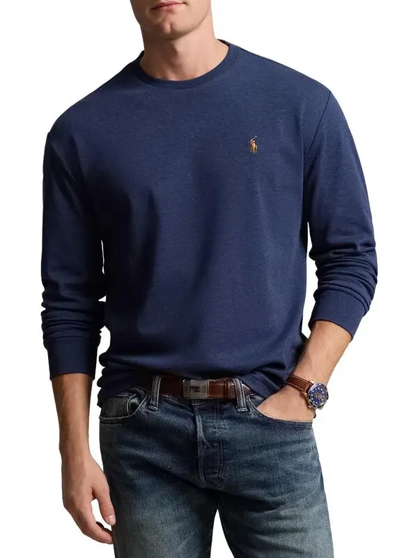 Polo Ralph Lauren Classic Fit Long Sleeve Cotton T-shirt - Navy