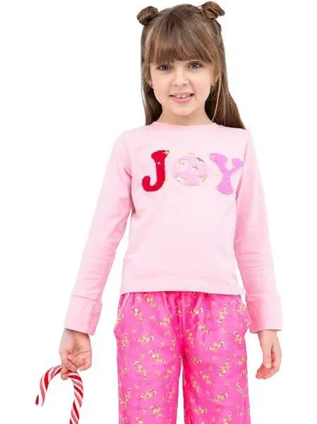 PREPPY GOOSE Applique Long Sleeve T-shirt - Light Pink