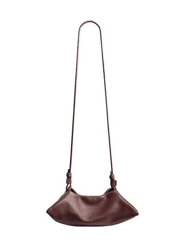 Altuzarra Origami Mini Eyelet Leather Crossbody - Maroon