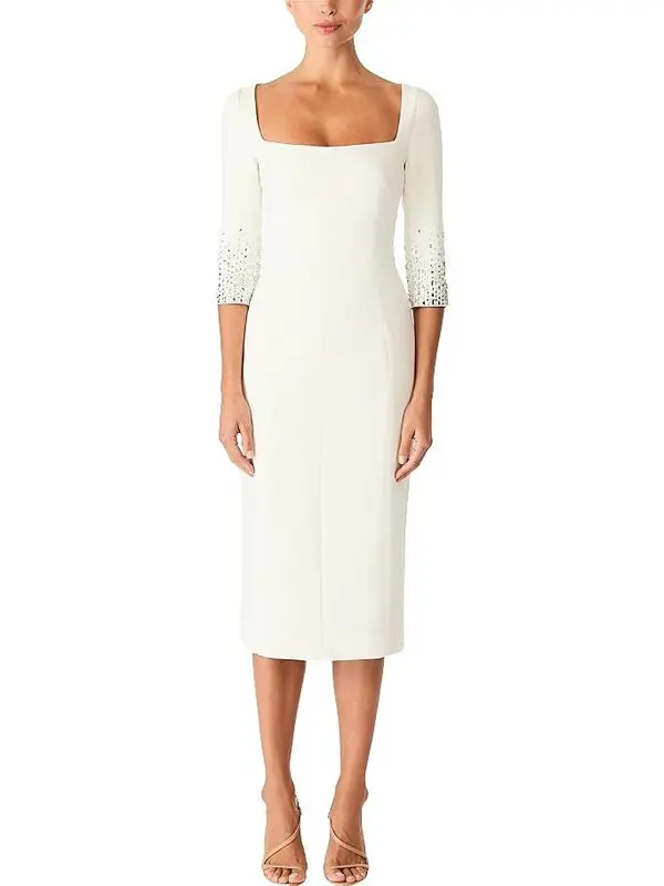 Jenny Packham Rosebud Midi Dress - Vanilla