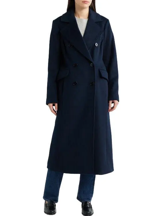 Michael Kors Double-breasted Wool-blend Coat - Admiral