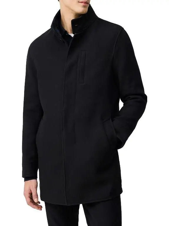 Rodd & Gunn Cain Flat Front Organic Cotton Twill Coat - Onyx
