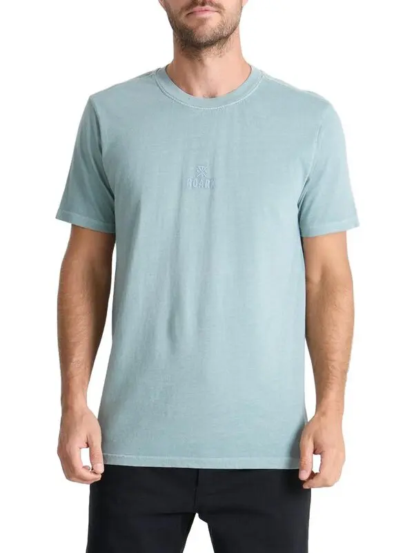 ROARK Safecamp Embroidery Cotton T-shirt - Dusty Green