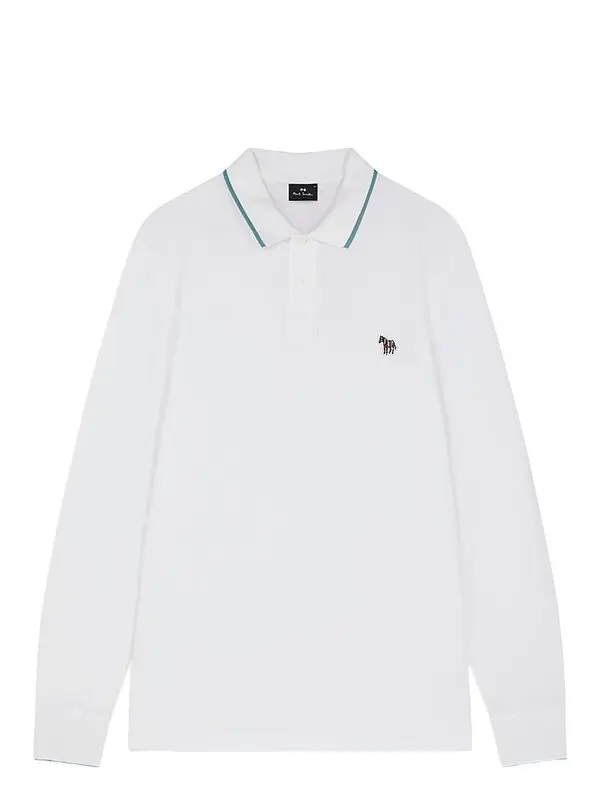Paul Smith Long Sleeve Polo Shirt - White