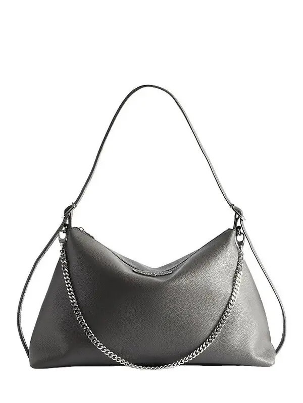 Zadig&Voltaire Jim Grained Leather Shoulder Bag - Road