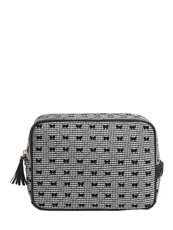 Stoney Clover Lane J'adore Bow Jacquard Pouch - Black