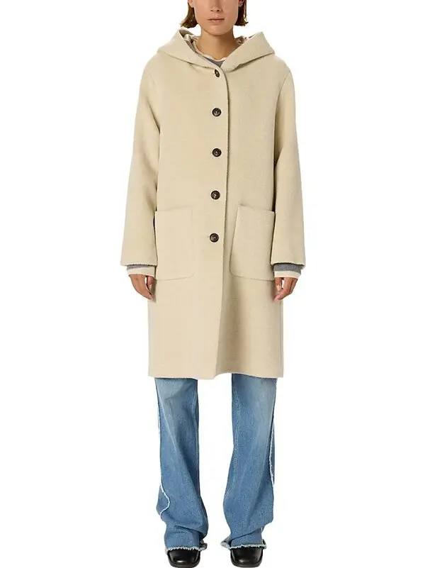 Gerard Darel Malou Button-front Coat - Natural