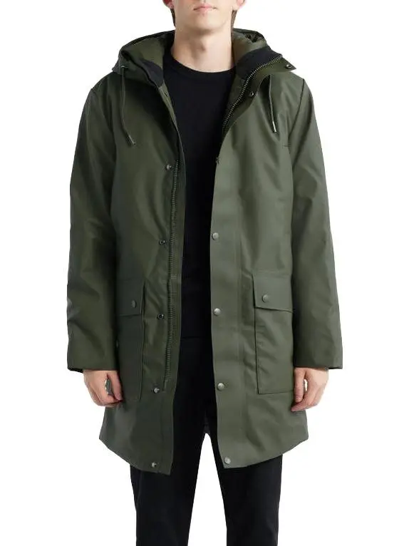 Rains Nome Long Waterproof Parka - Green