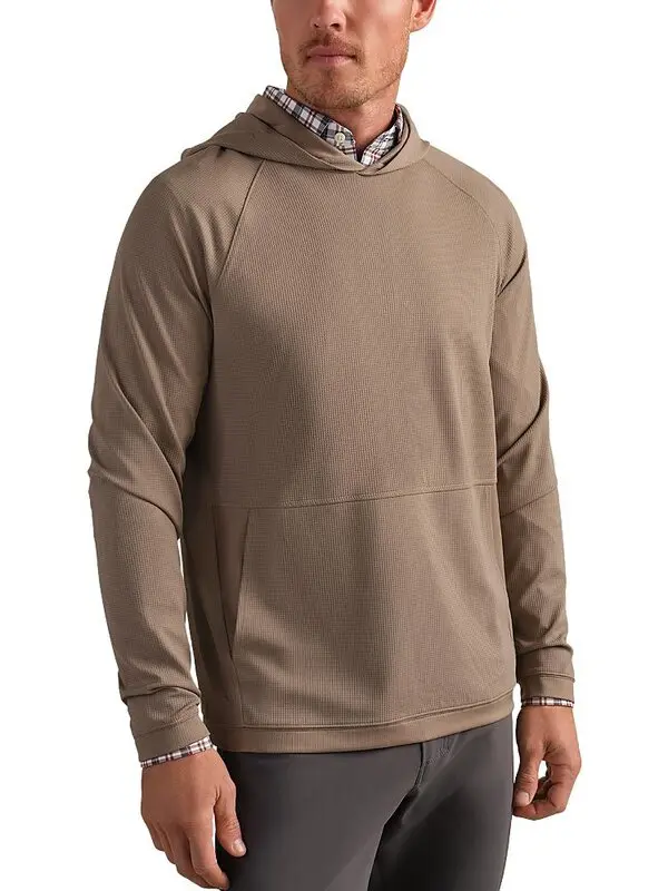 RHONE Waffle Tech Hoodie - Foggy Taupe