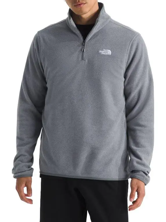 The North Face Glacier Fleece Quarter Zip Pullover - Tnf Mid Grey Heather