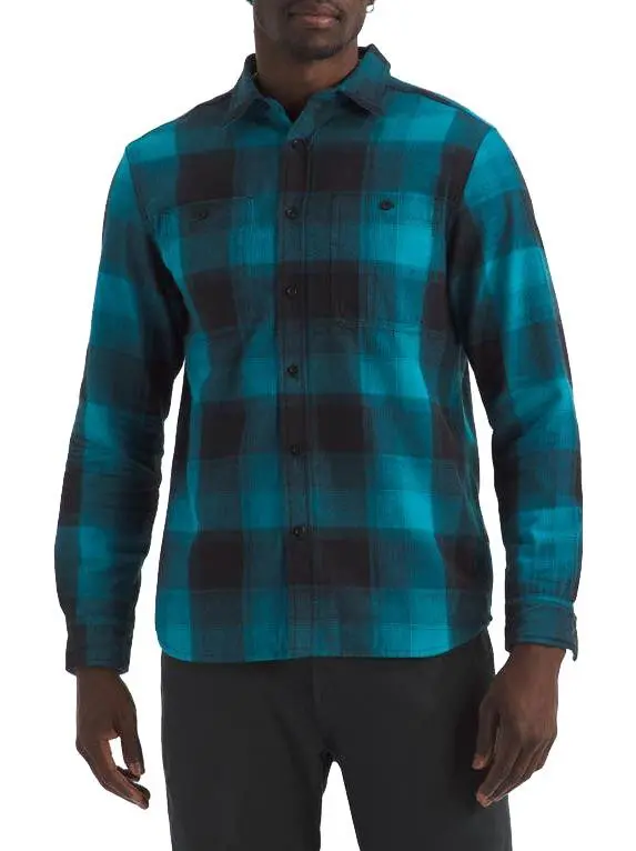 The North Face Arroyo Plaid Cotton Flannel Button-up Shirt - Dusk Blue Tnf Shadow Plaid