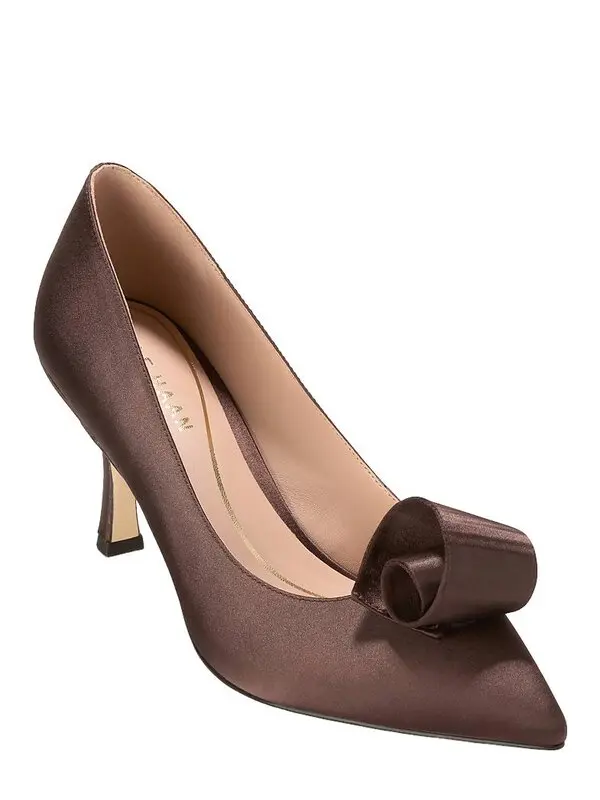 Cole Haan Florette Pumps - Dark Chocolate Satin