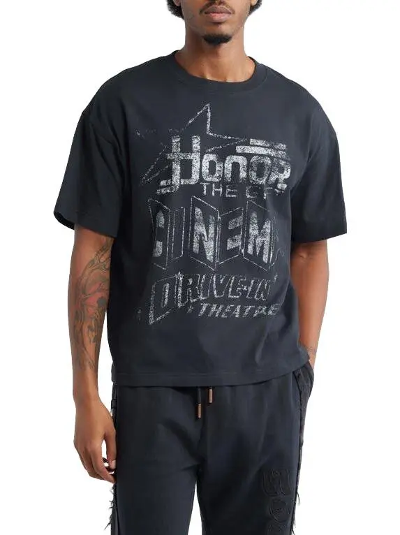 HONOR THE GIFT Cinema Graphic T-shirt - Black