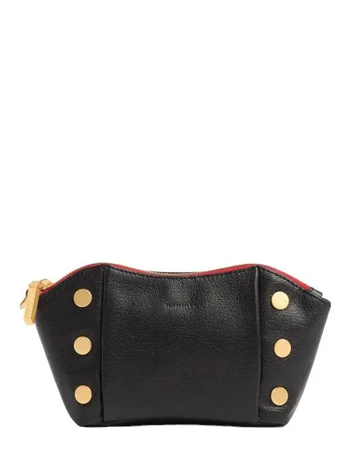 HAMMITT Leather Clutch - Black/brushed Gold