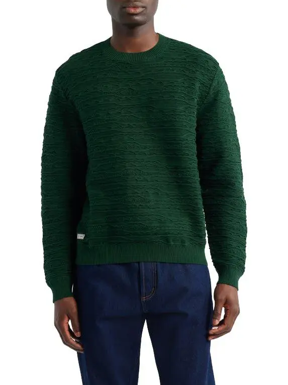 PERCIVAL Tales Textured Organic Cotton Sweater - Forest