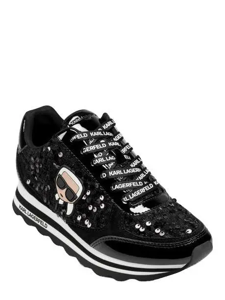 Karl Lagerfeld Paris Platform Sneakers - Black