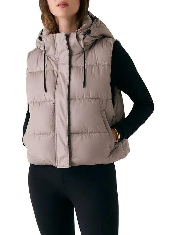 LOLE London Waterproof Hooded Vest - Pebble